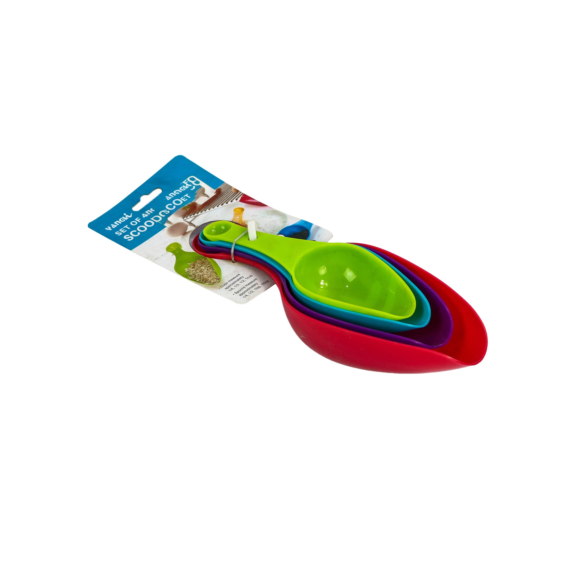 Measuring Scoop Spoons 4pc Assorted Colors