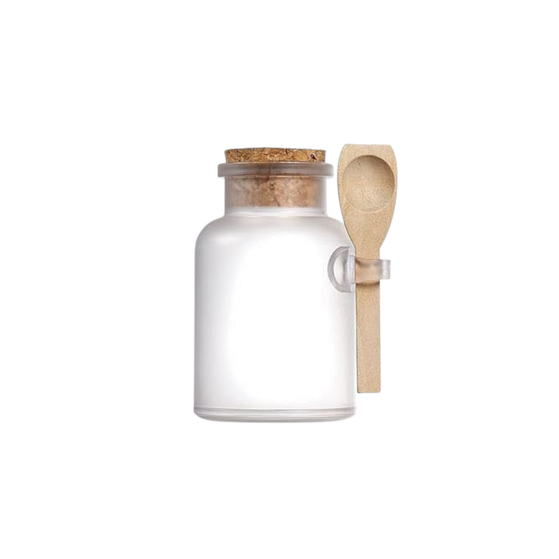 100ml Plastic Frosted Jar 5x8cm Honey-Bath Salt Container with Wooden