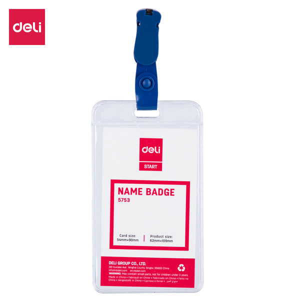 Deli Name Badge Vertical with Lanyard 50pcs