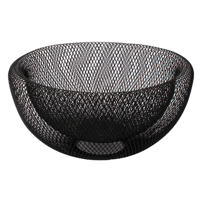 Regent Double Layer Wire Mesh Basket Powder Coated Black 145x300mm Dia