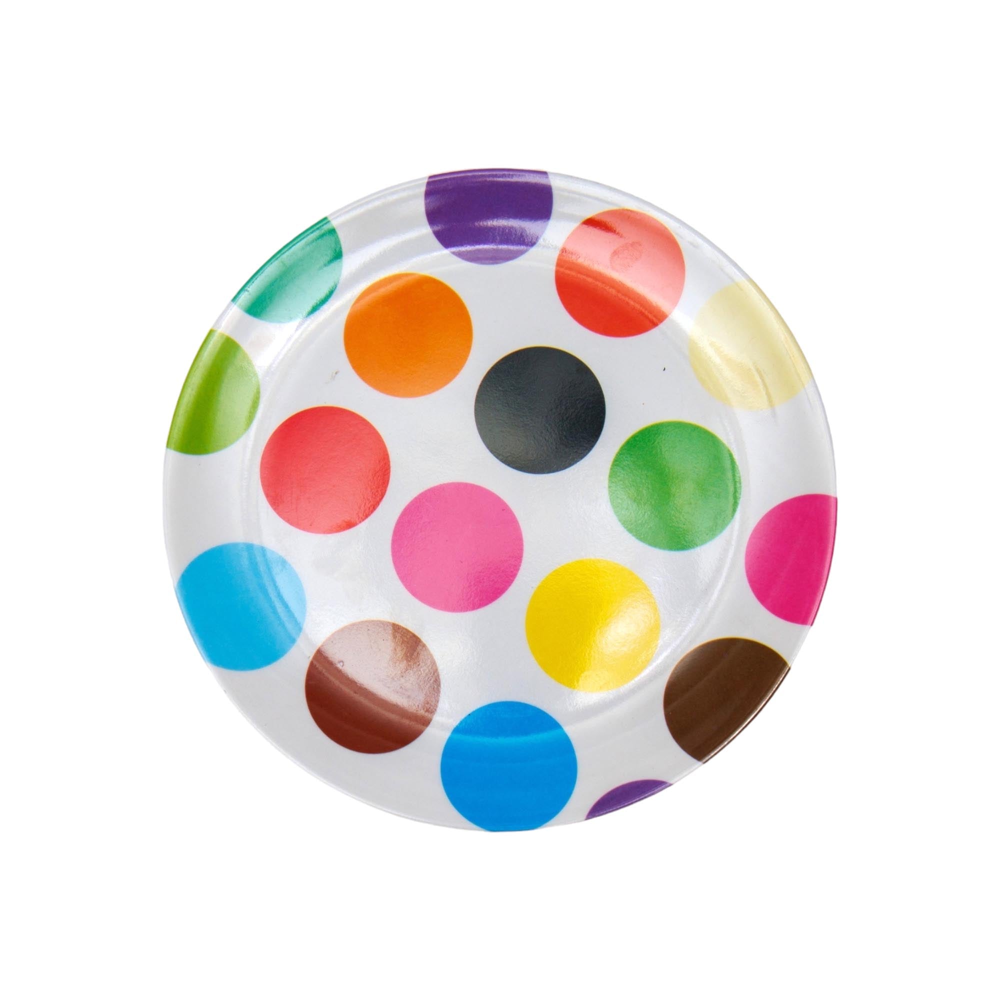 Melamine Side Plate with Color Dots 20.5cm