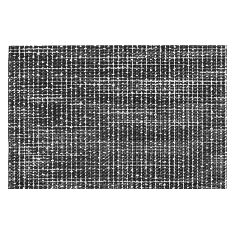 Regent Place Mats PVC with White Cotton Weave Black and White
