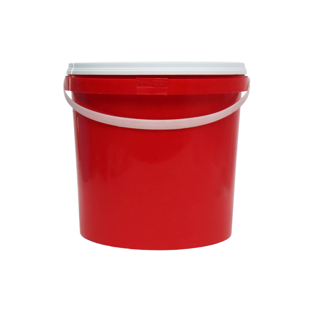 10L Plastic Bucket with White Lid
