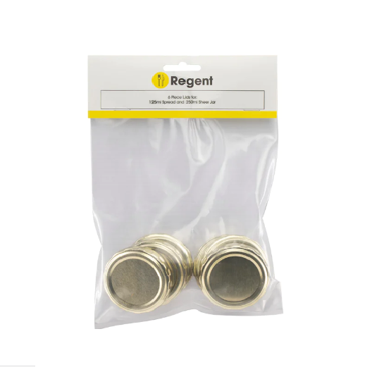 Regent Jar Lids Gold 6pack 53mm 21571