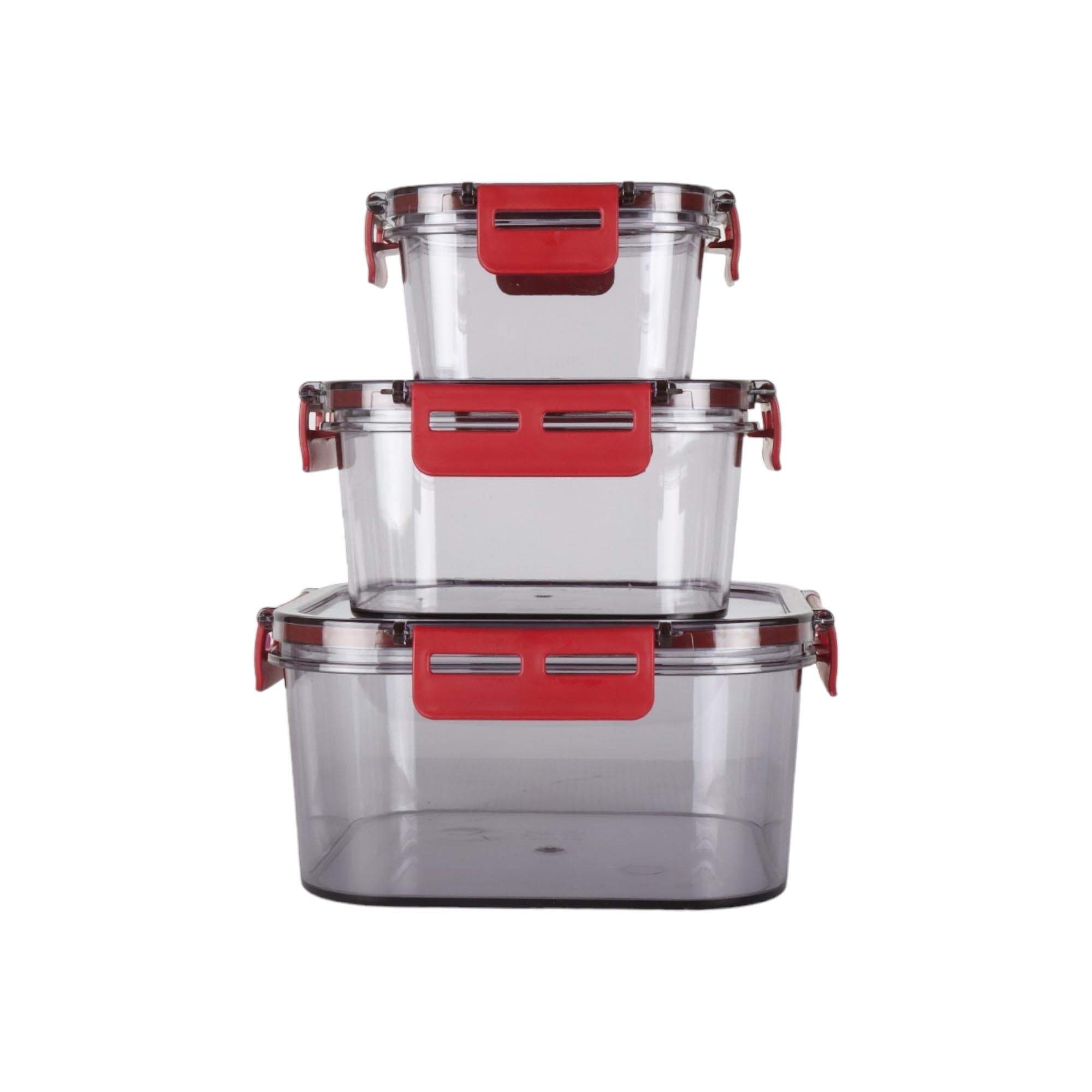 Titiz Plastic Square Chef Box 3pc Set Clip Lock TM-797