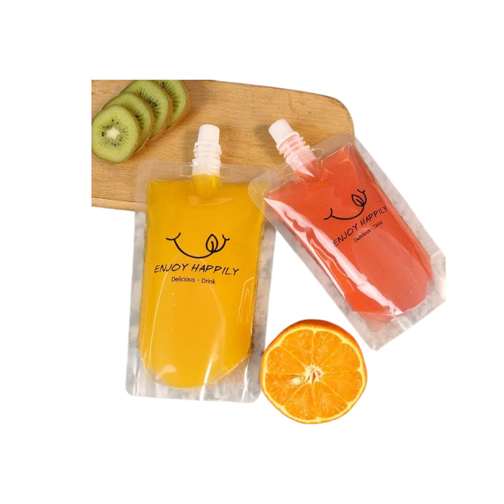 Drinking Pouch Bag Clear with Spout 100mic Resealable Stand-Up Beverag