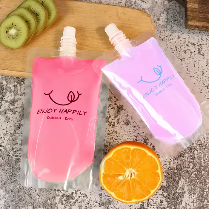 Drinking Pouch Bag Clear with Spout 100mic Resealable Stand-Up Beverag