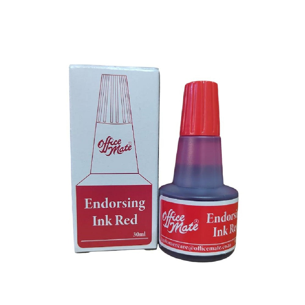 Office Mate Stamp Ink Red 30ml