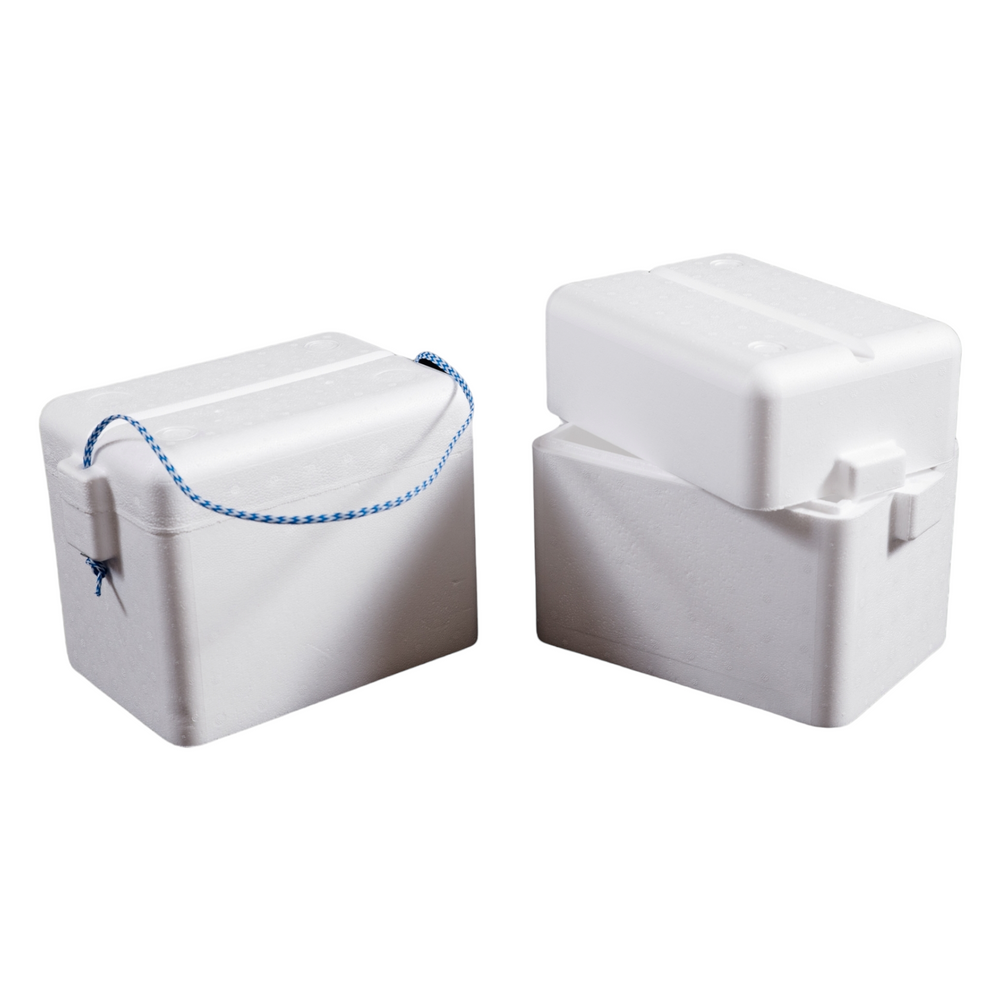Polystyrene 6L Cooler Box Deep with Rope Thermal Storage Box - Fits 6p