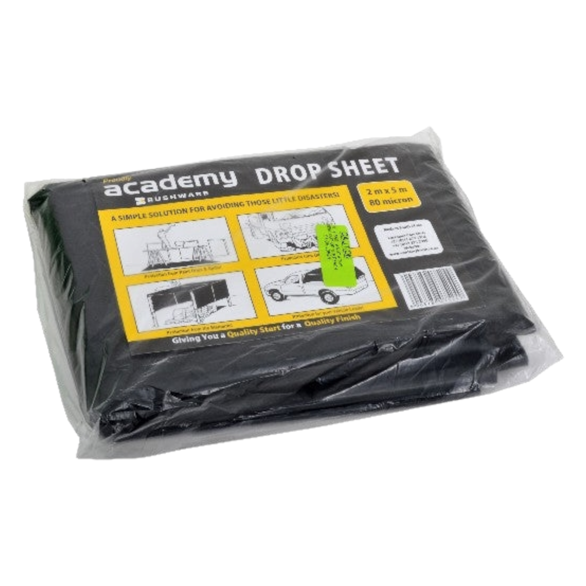 Plastic Drop Sheet 2mx5mx100mic- Builders Sheet