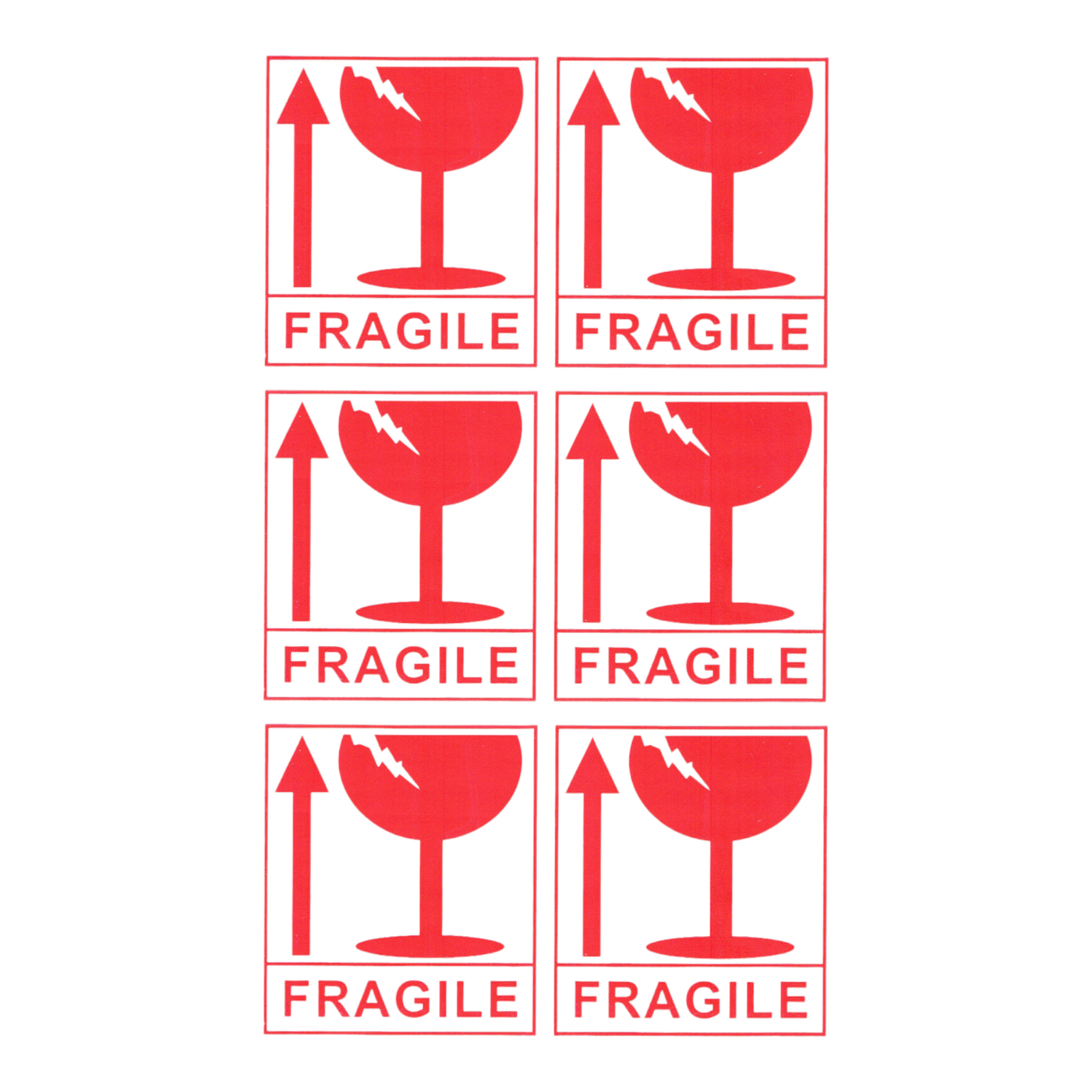 Fragile Stickers 8x7cm 270pack