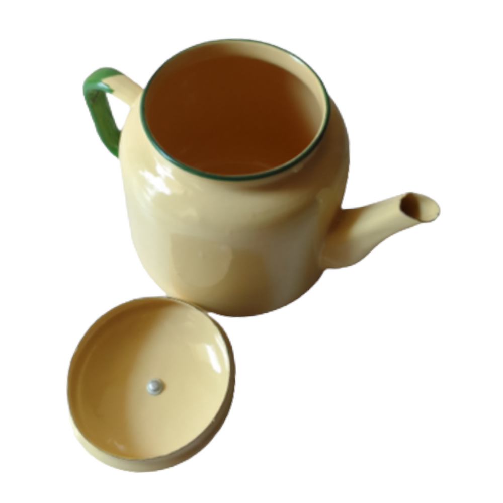 Kango Enamel Teapot 2.25L Cream Double Handle CM1622Z
