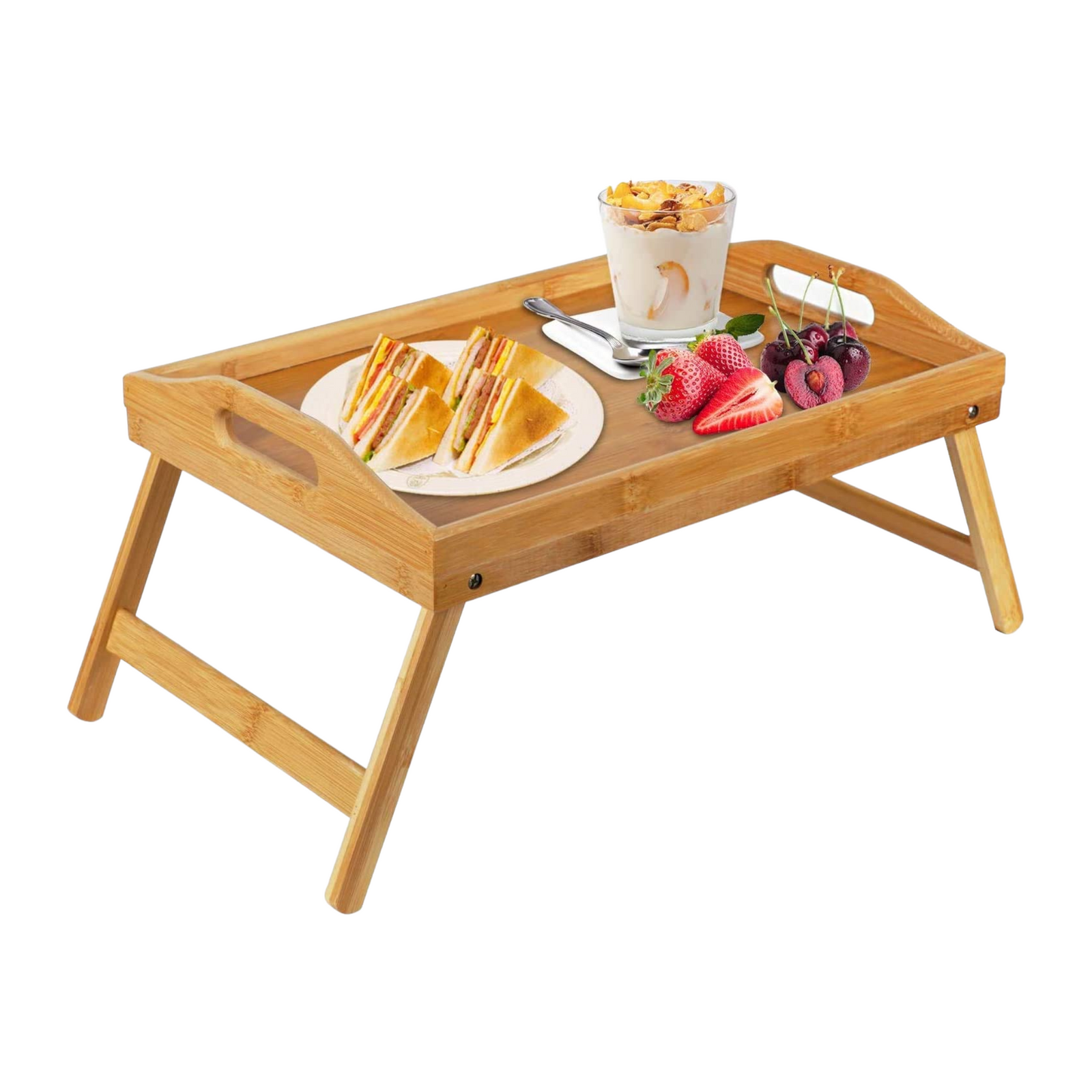 Wooden Bed Breakfast Stand Tray Table Edu Desk