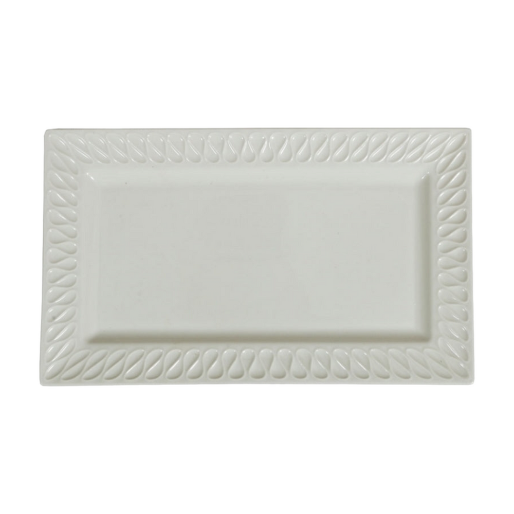 Ceramic Serving Platter Rectangle 25.5x15x2.5cm 32630