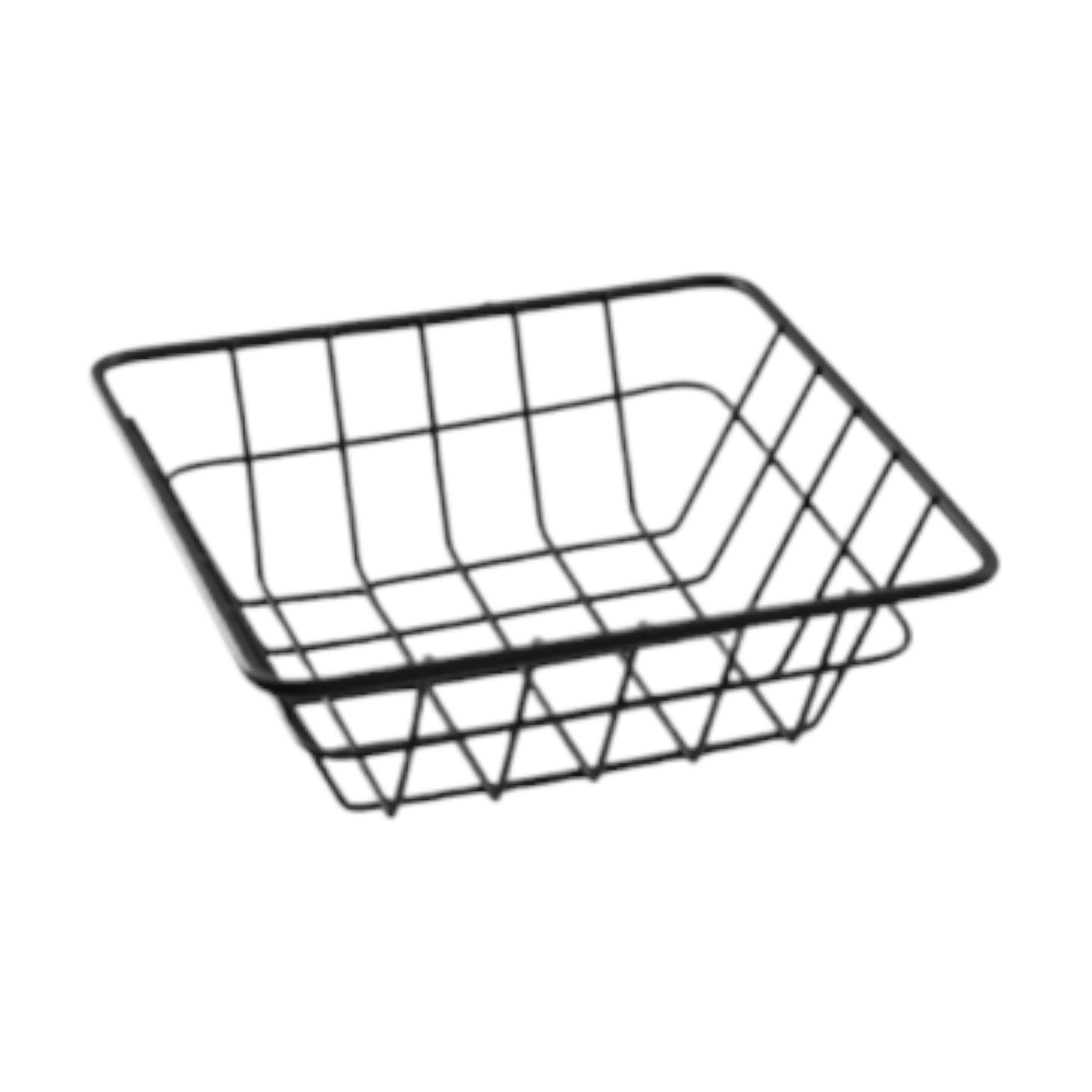 Regent Serving Wire Baset Square Powder Coated Black 150X150X50mm 1402