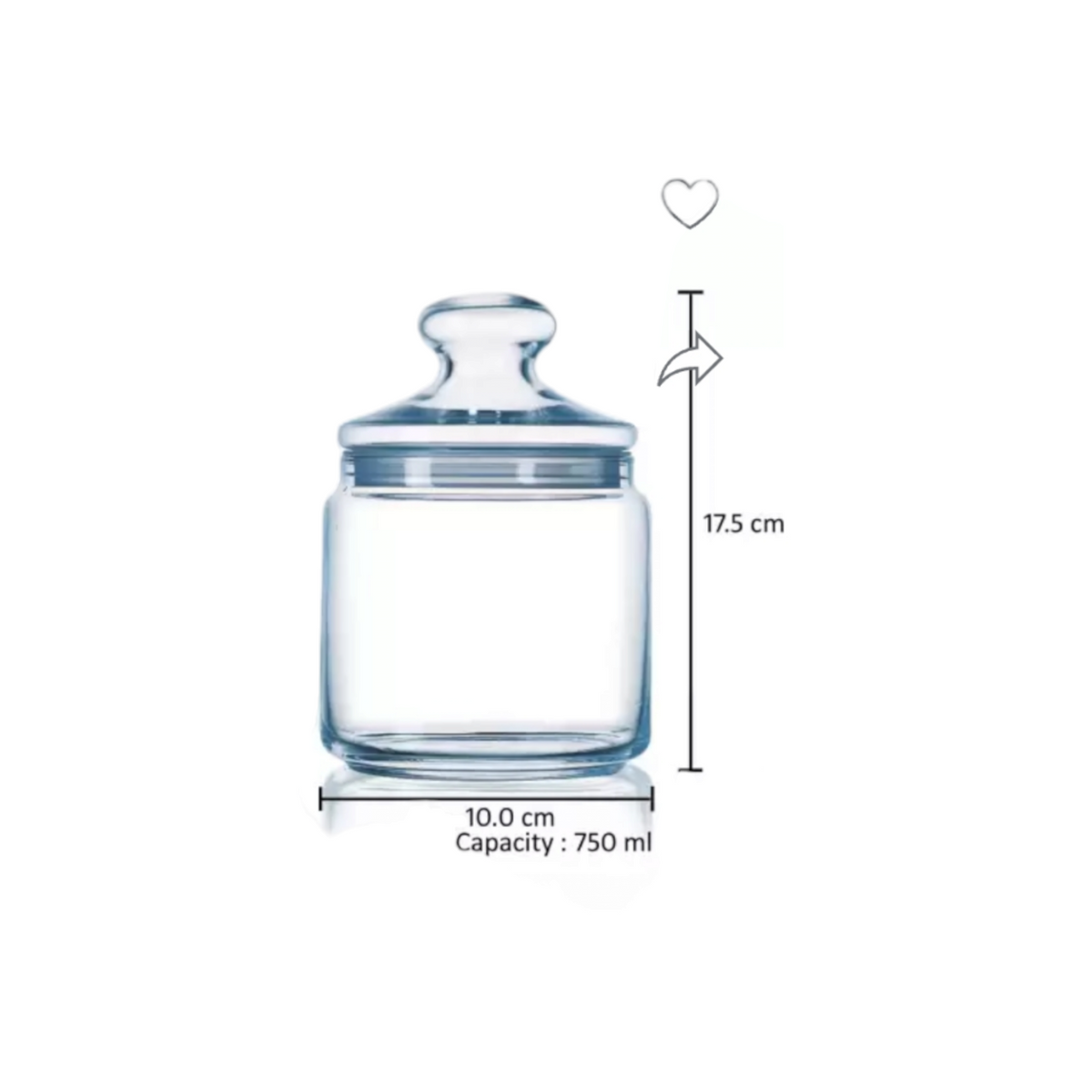 Luminarc Pot Club Glass Storage Jar 750ml 38122