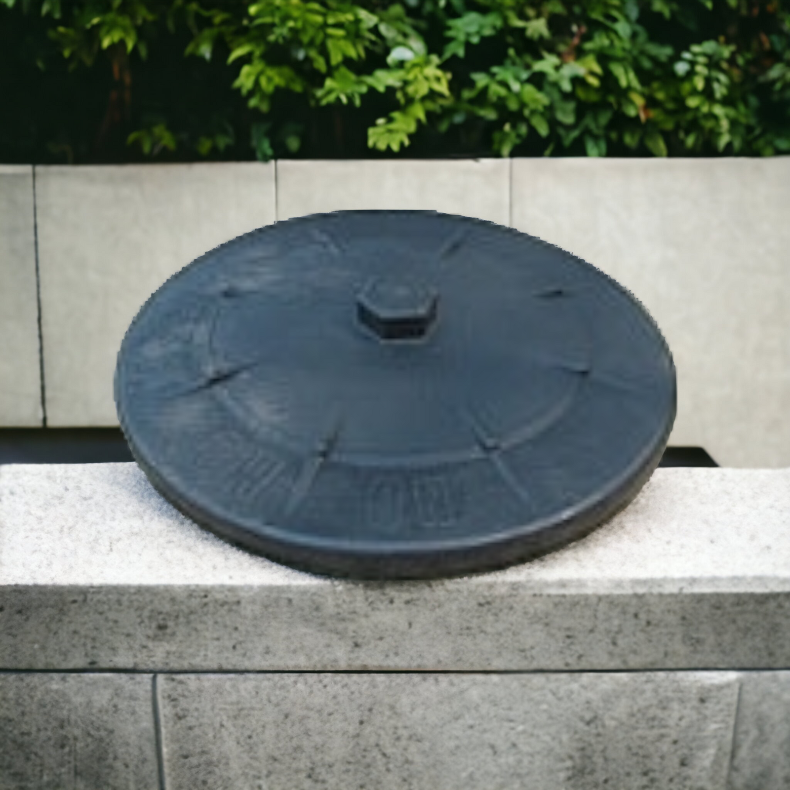 90L Refuse Rubber Bin Lid Black Heavy Duty Plastic