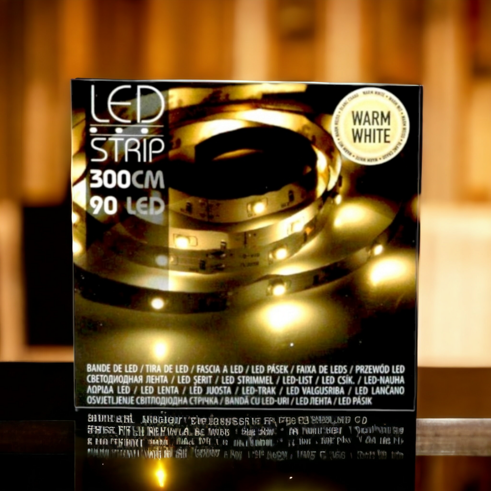 LED Strip Light 3m 90-Leds Warm White Battery operated Internal Garlan