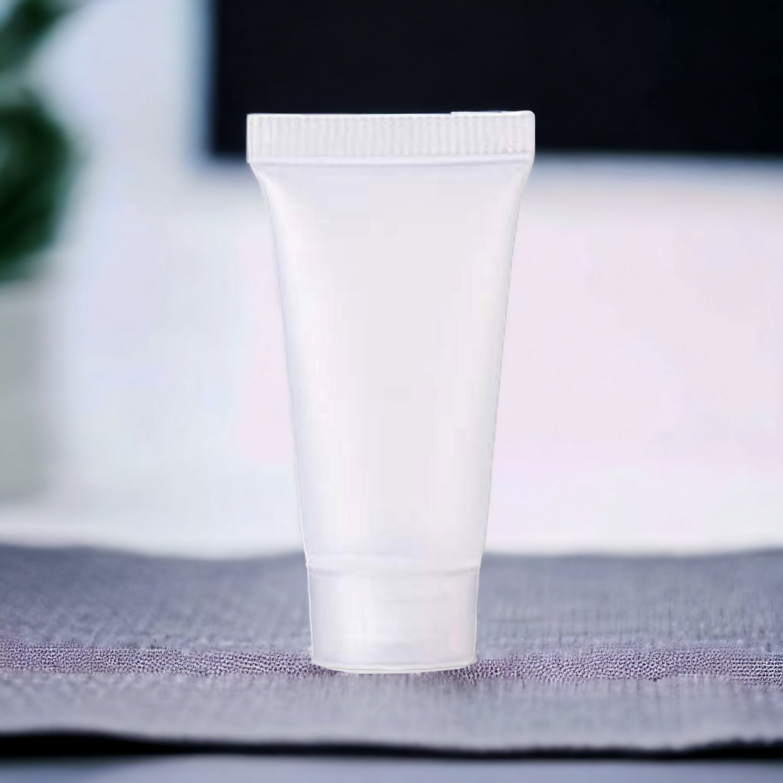 Cosmetic Refillable Cream Tube Matte Frosted White