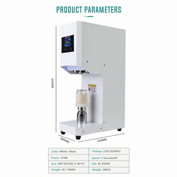 Automatic Can Sealing Machine for Food Grade Plastic Drinking Clear Ca