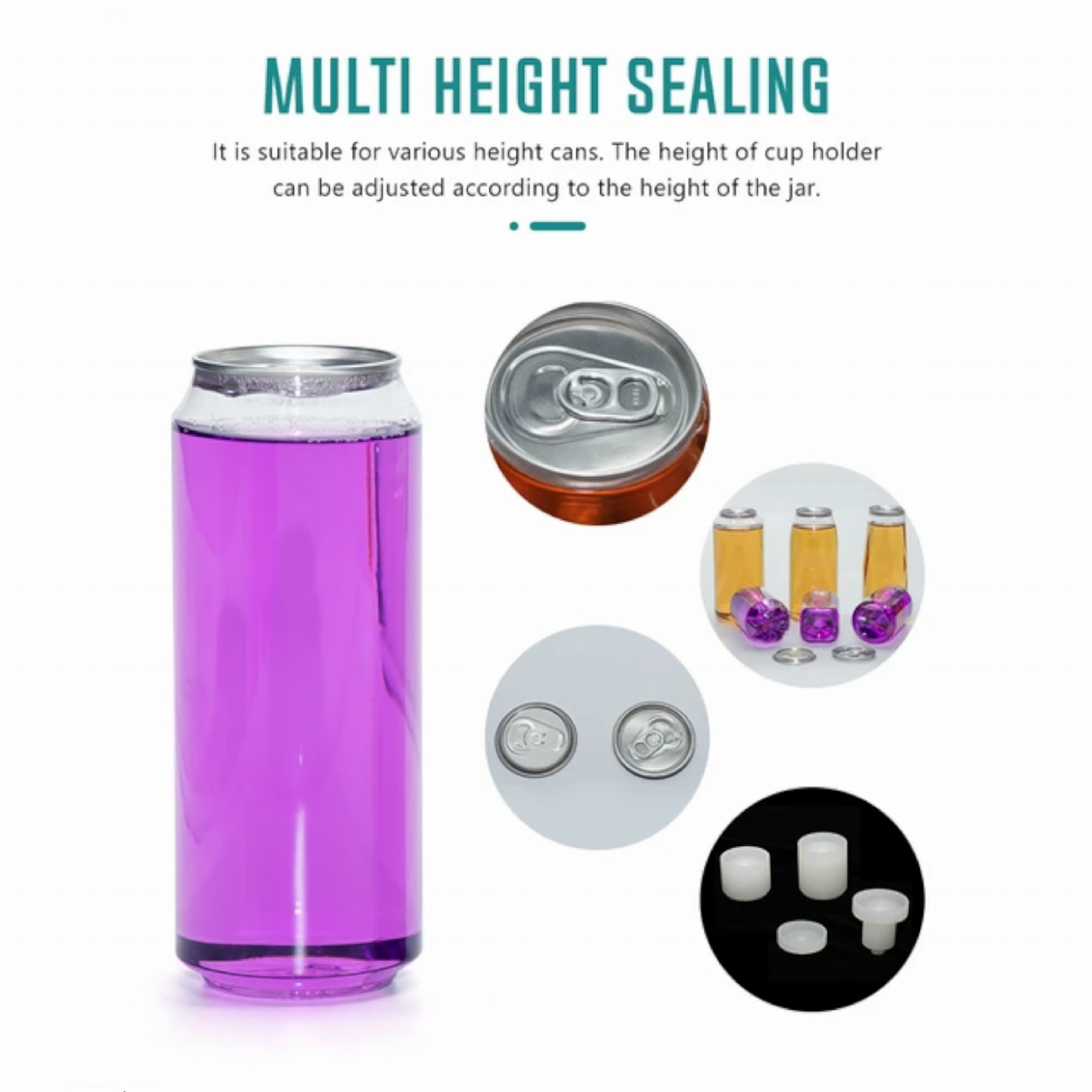 Automatic Can Sealing Machine for Food Grade Plastic Drinking Clear Ca