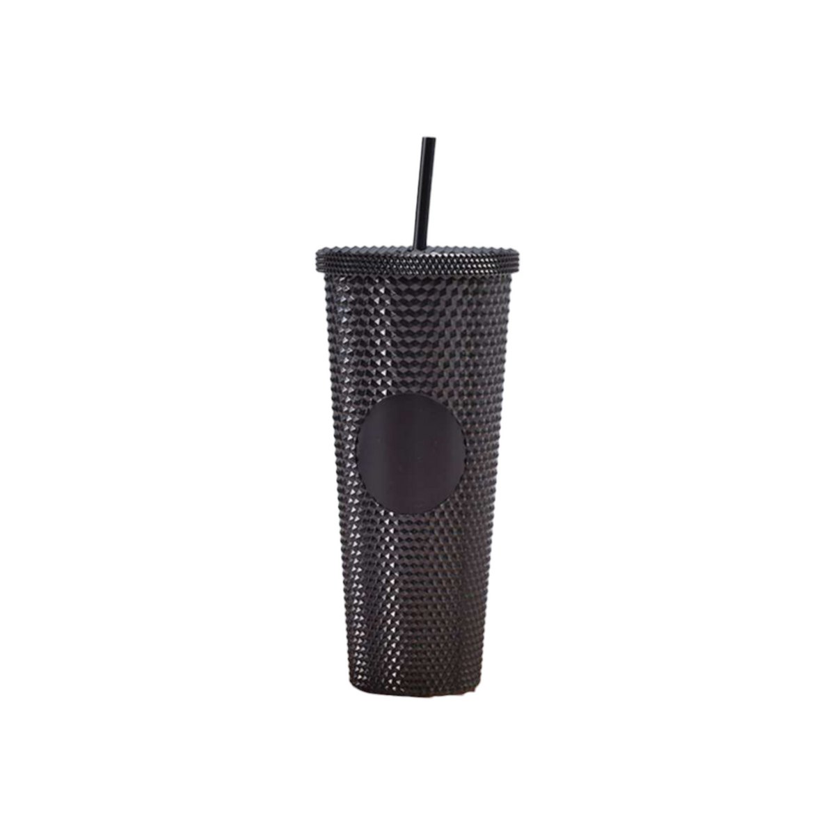 Studded Drinking Tumbler 600ml Metallic Smoothie Cup