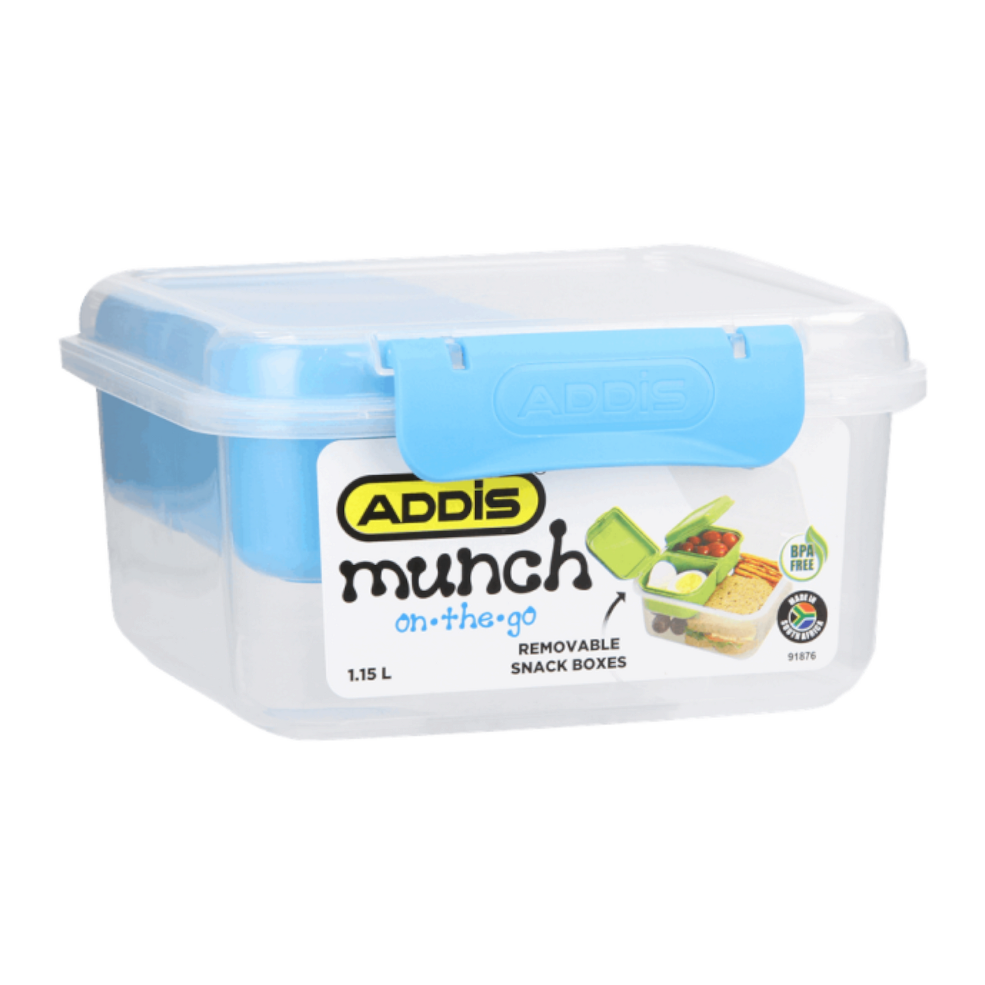 Addis Munch On-the-Go Lunch Box Square 1.15L