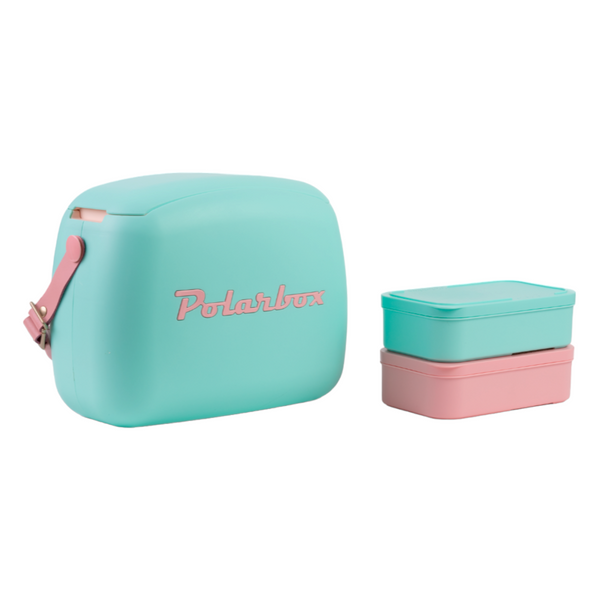 Polarbox 6L Mini Retro Cooler Bag with Two Lunch Box Containers