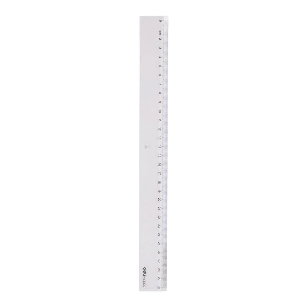 Deli Ruler 30cm Clear Plastic