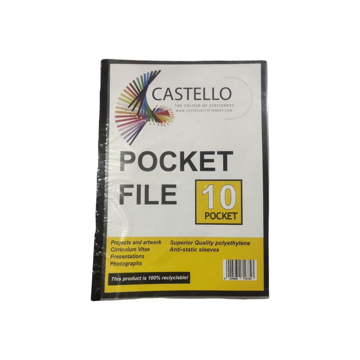 Castello A4 Flip File 10pg Filing Pockets