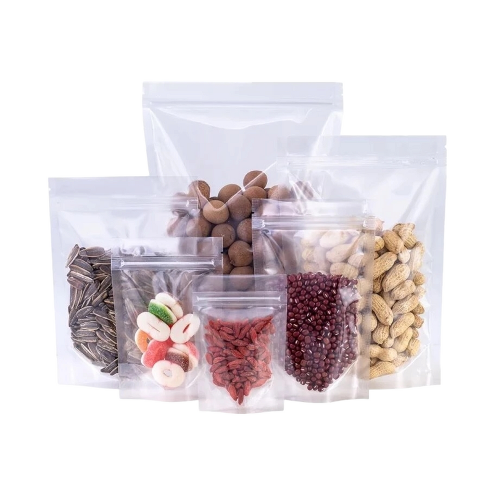 Clear Zip Lock Pouch Resealable Stand-up Bags 18x26+4cm 500g 10pack