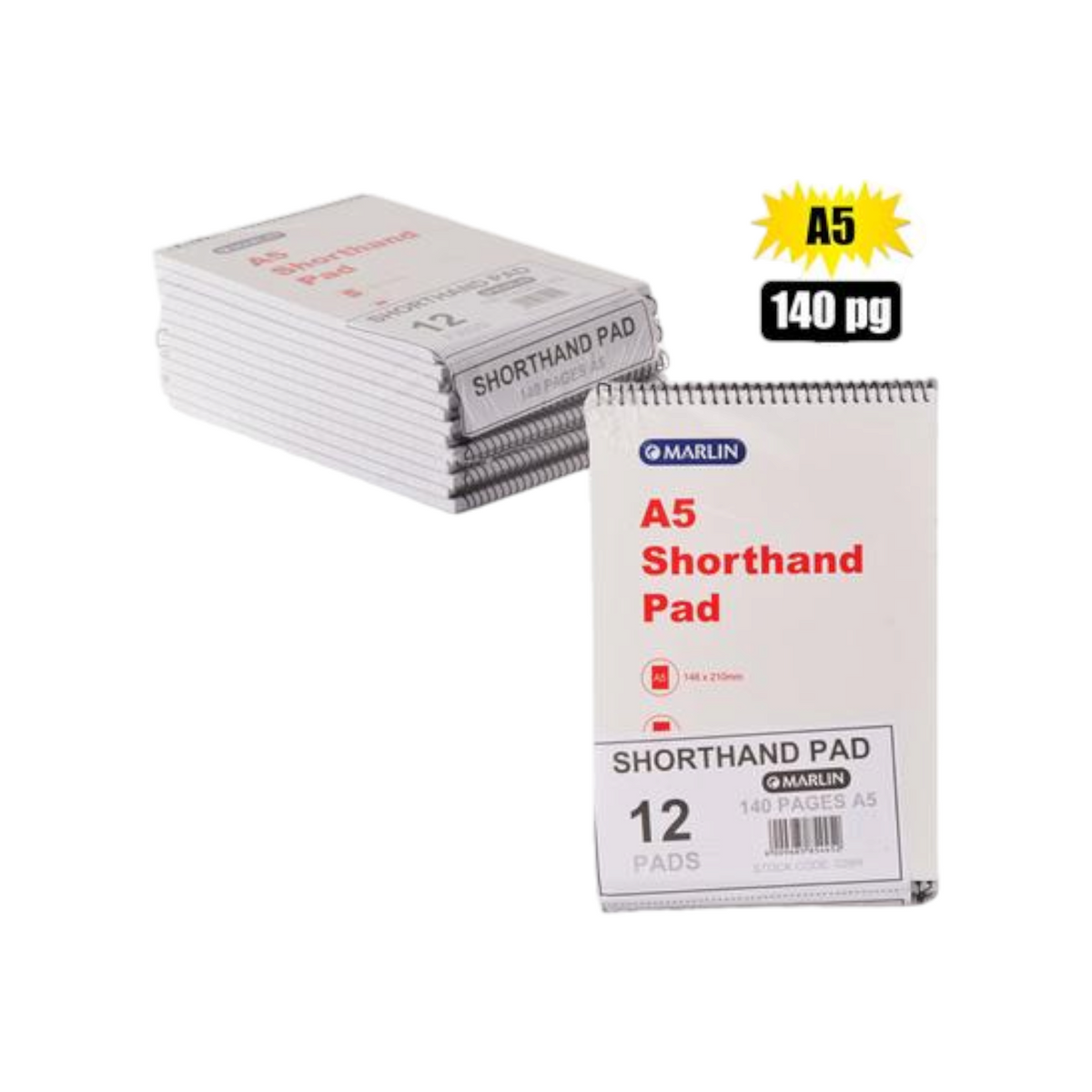 Marlin A4 Shorthand Pad Note Book 140pg