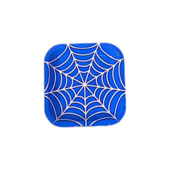 Disney Spiderman Party Plates Square Blue 7inch 10pcs