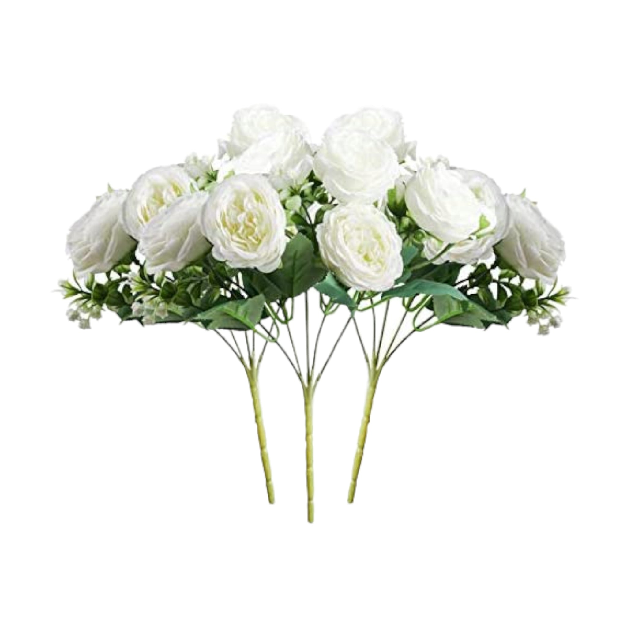 Artificial Flower Rose White 5-Head