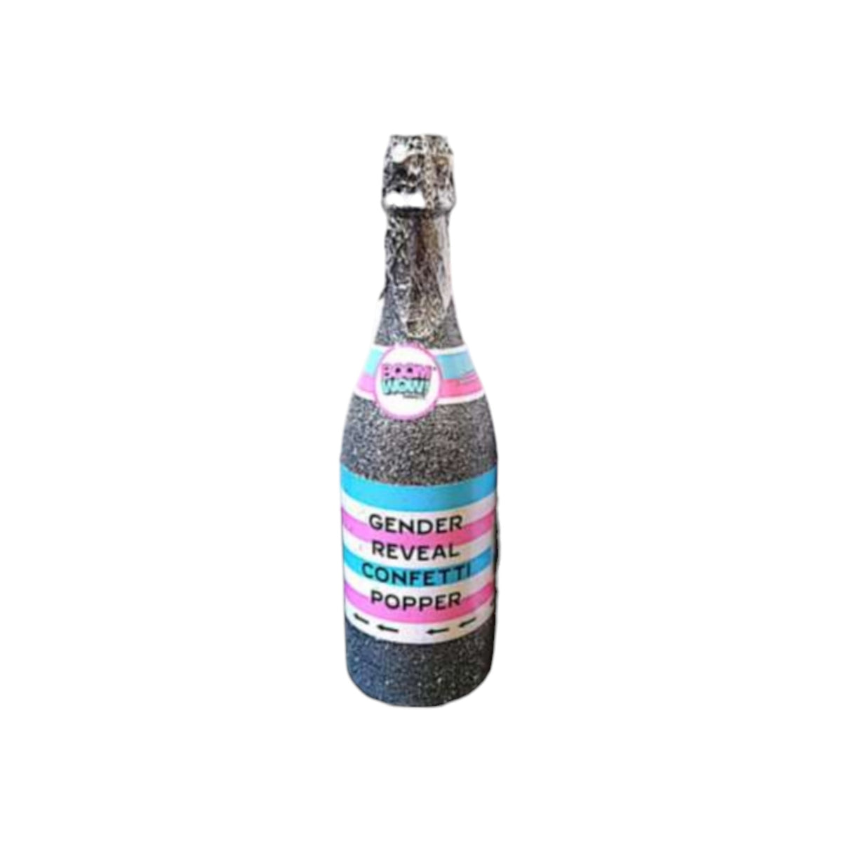 Gender Reveal Silver Bottle Party Popper 12.5inch 32cm