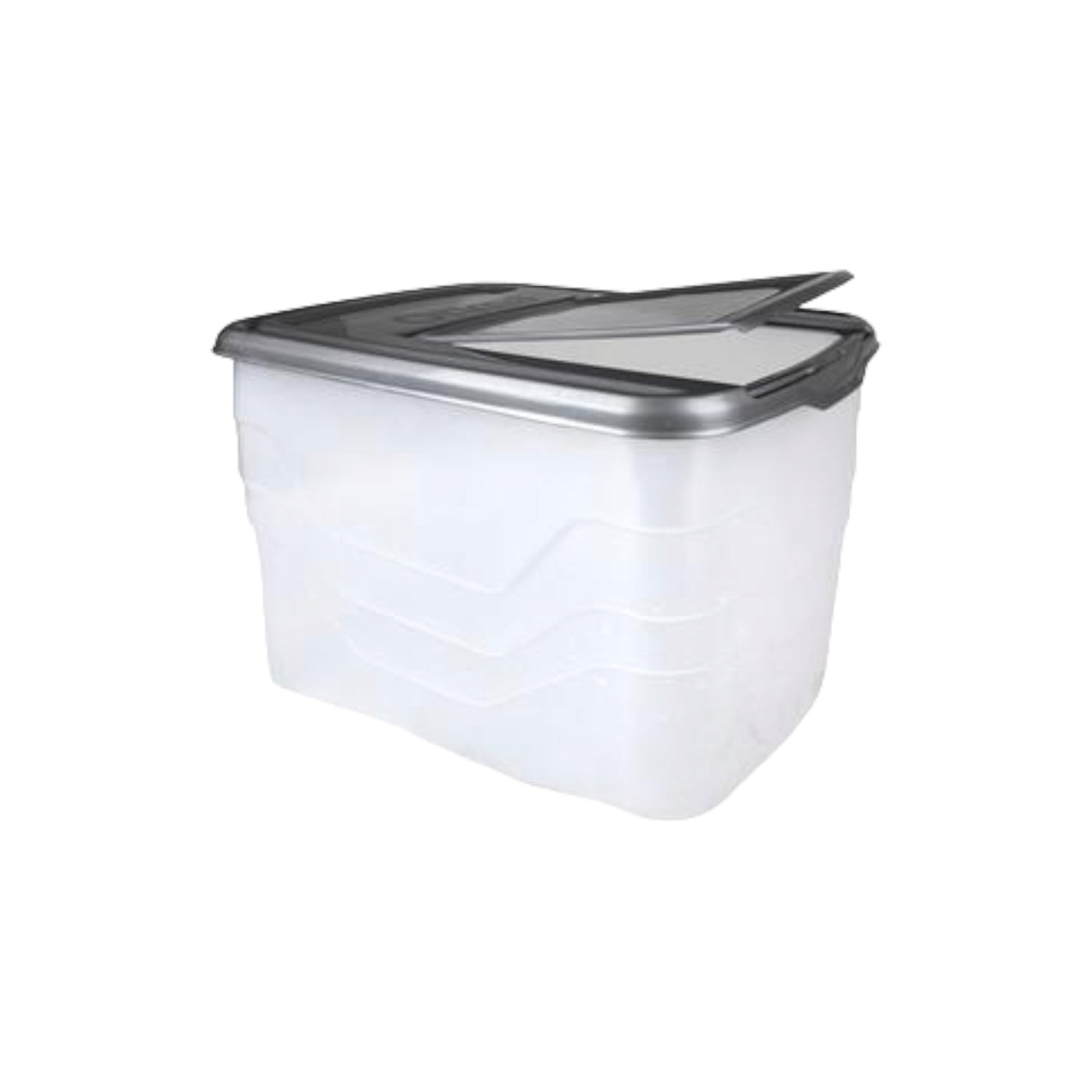 40L Storage Utility Box with Silver Flip Lid