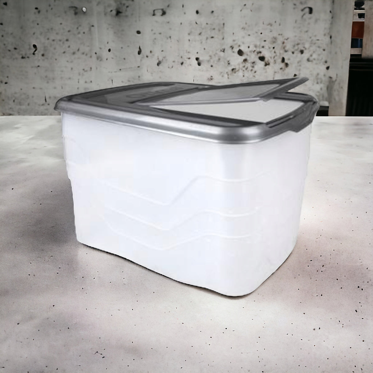 40L Storage Utility Box with Silver Flip Lid
