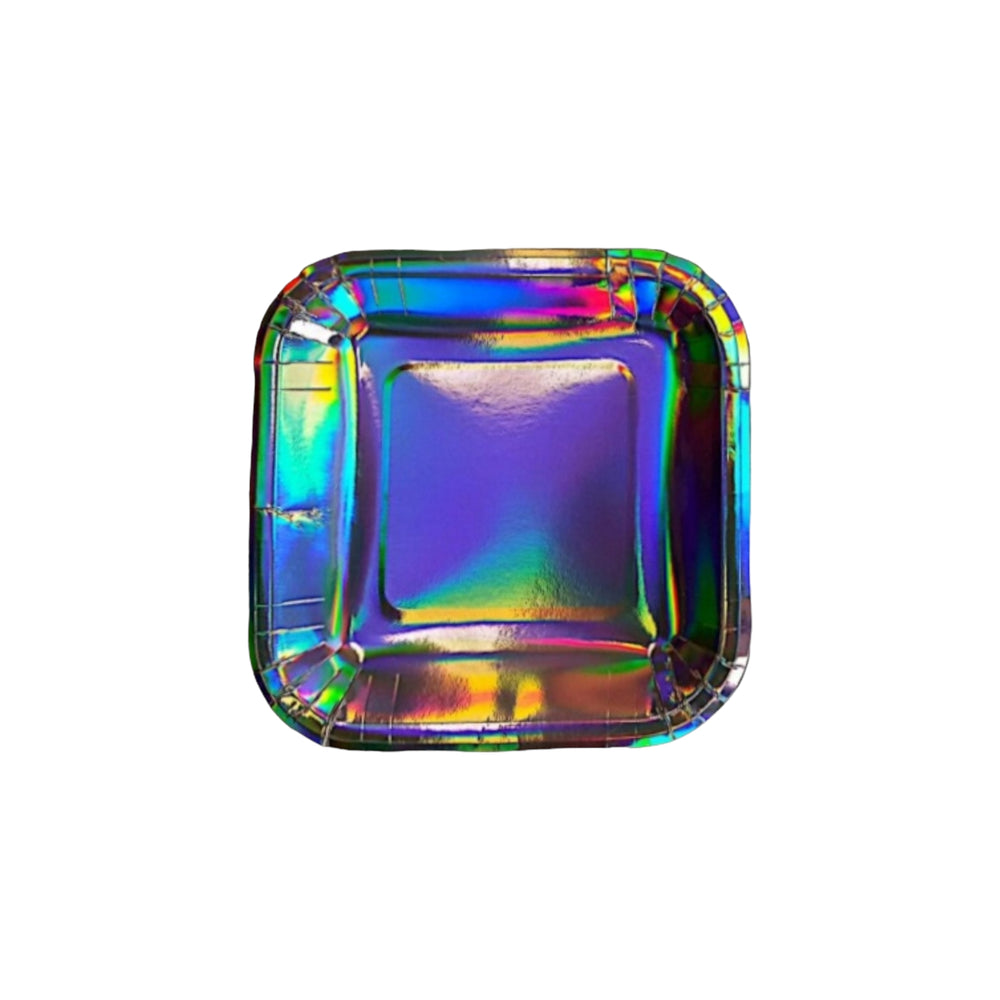 Metallic Party Paper Plate Square 7inch 10pack