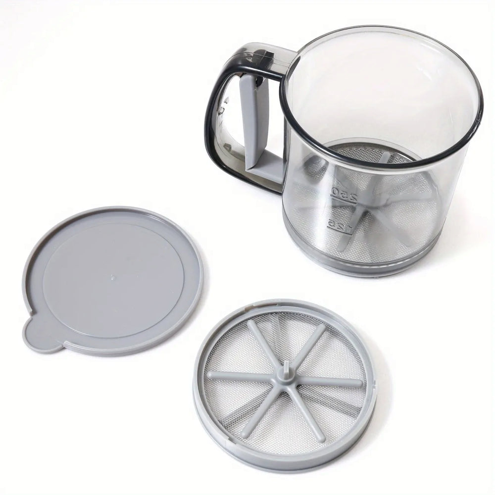 Handheld Semi-Automatic Powder Flour Sieve Sifter cup
