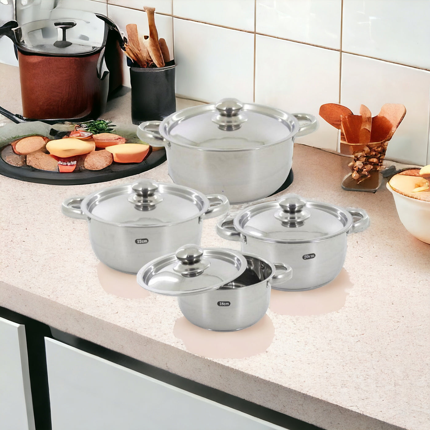 Dolphin Cooking Pot 8pc Set KWR04371