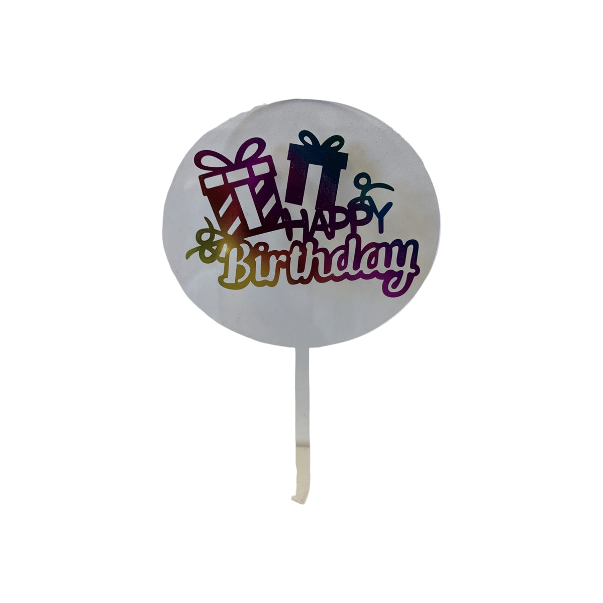 Acrylic Clear Cake Topper Happy Birthday