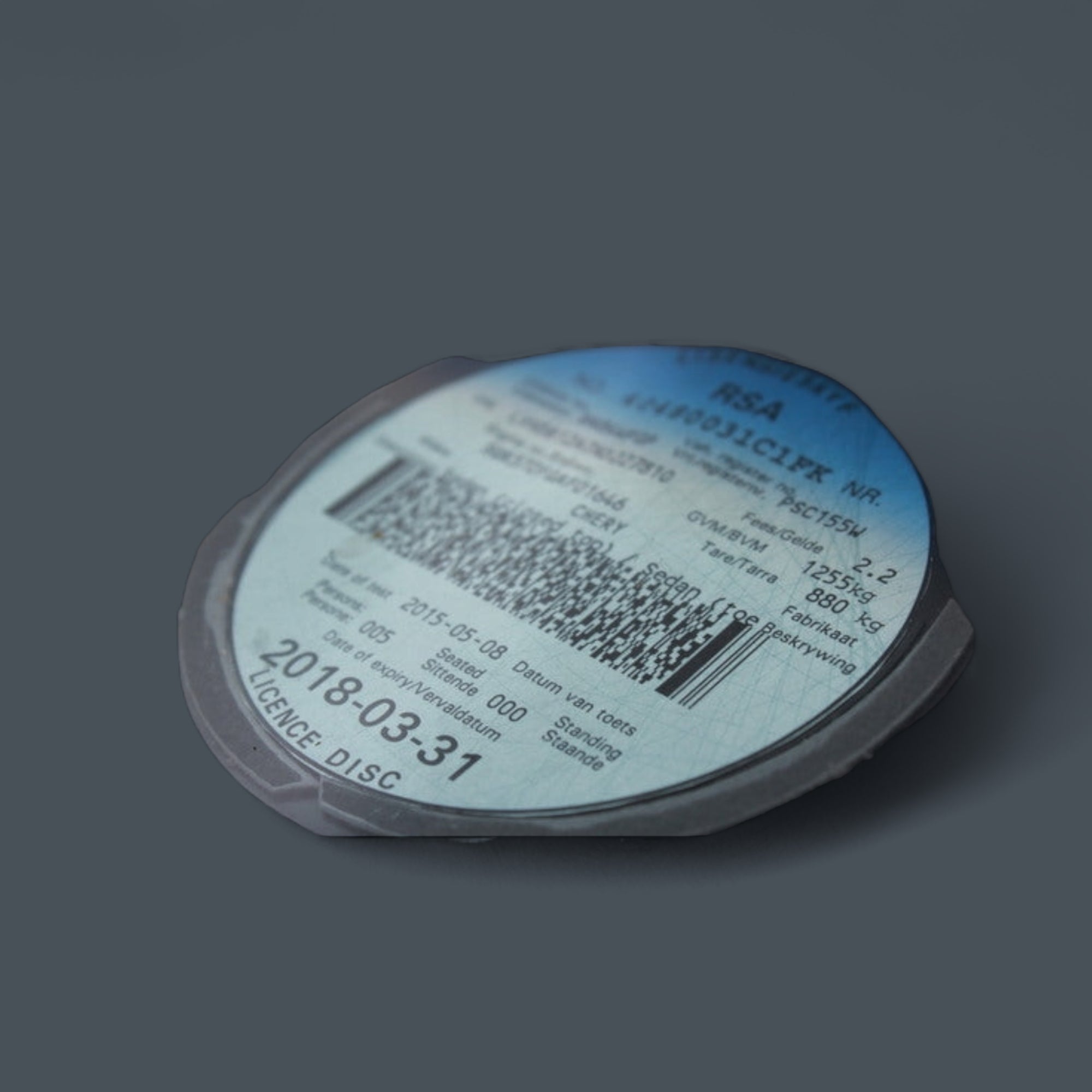 Vehicle Licence Disc Holder – Secure Mounting with Double-Sided Tape