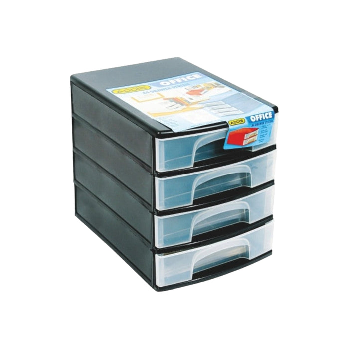 Addis Storage Drawer System 26x31x33cm 4xA4 20080BK