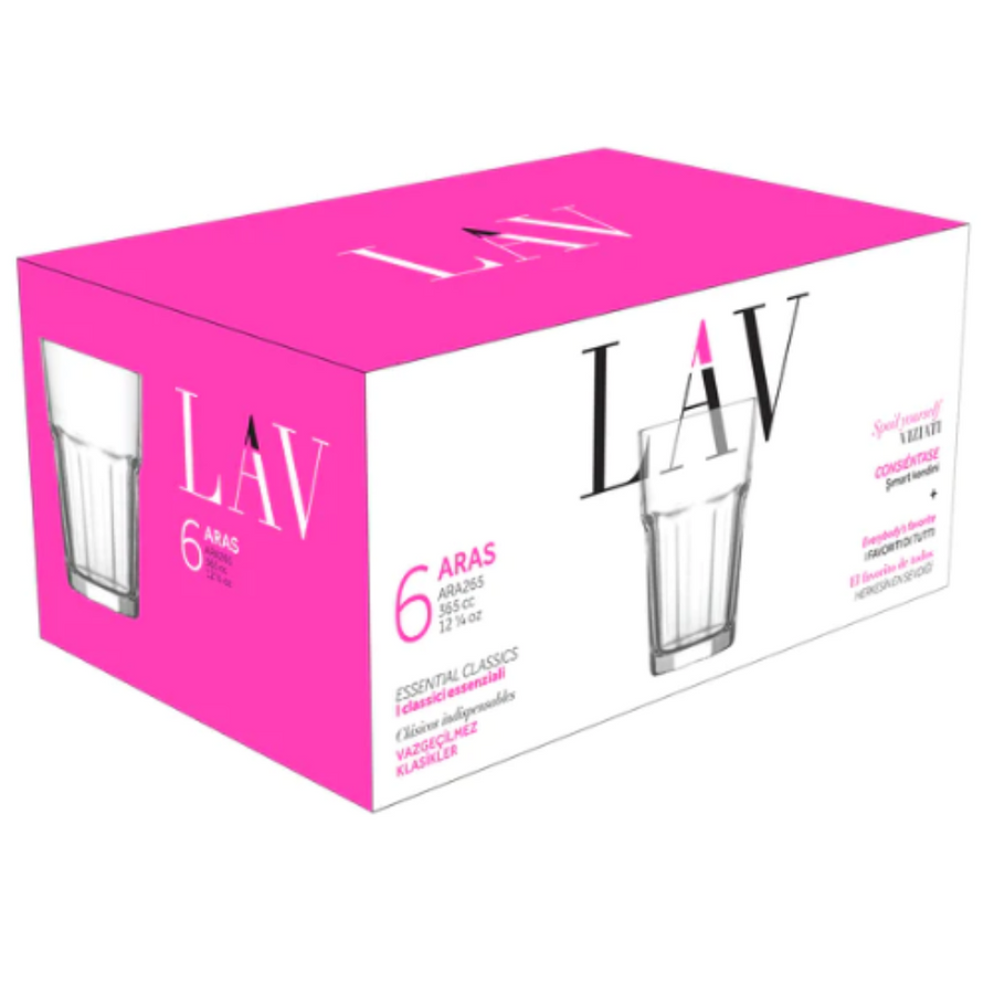 Hiball Glass Tumlber 360ml Aras SGN128