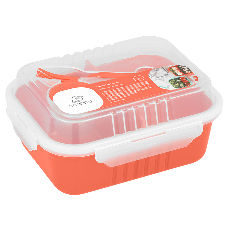 1.7L Rectangular Snappy Lunchbox Coral SN-1700C
