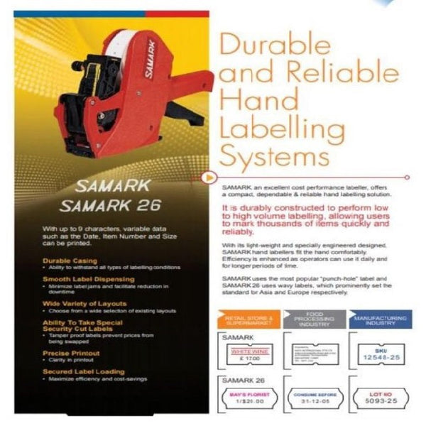 Samark Tag Labeller Gun 8-Digit Marking Machine