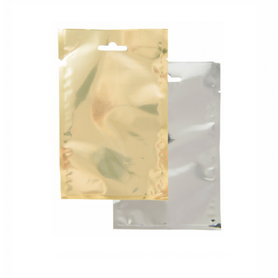 Vacuum Metalized Bags 15cmx26cm 70mic Laminated Pouch 100pack - Gold
