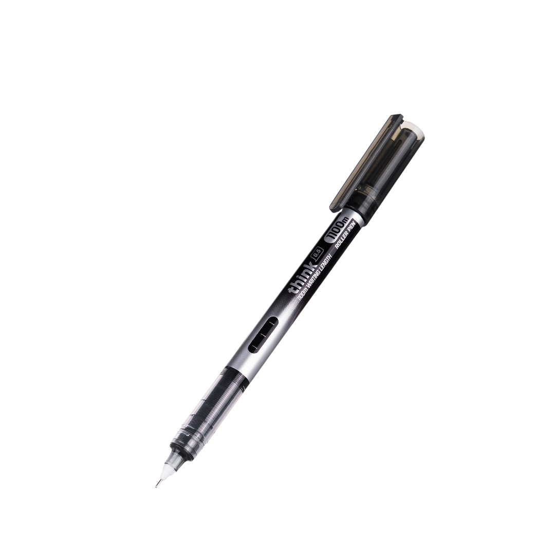 Deli Roller Pen with Ink Indicator 0.5mm Blue