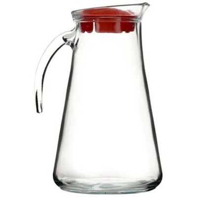 Pasabahce Water Jug 1550ml Red Lid 1550ml 24058