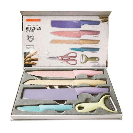 Kitchen Knife Set 6 Piece Corrugated Gift Box
